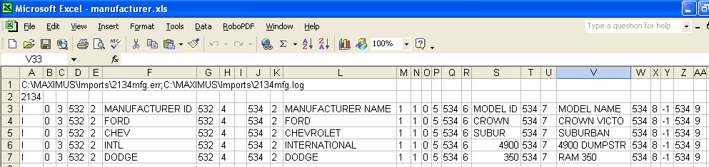 Opening a batch processing template in Excel